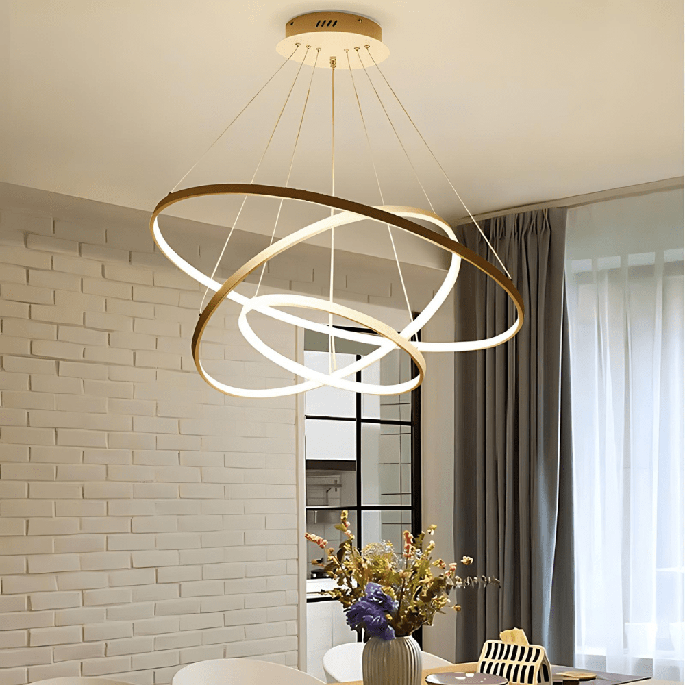 Buy Gold Ring Pendant Light in Dubai, UAE — Mafeemushkil.com LLC