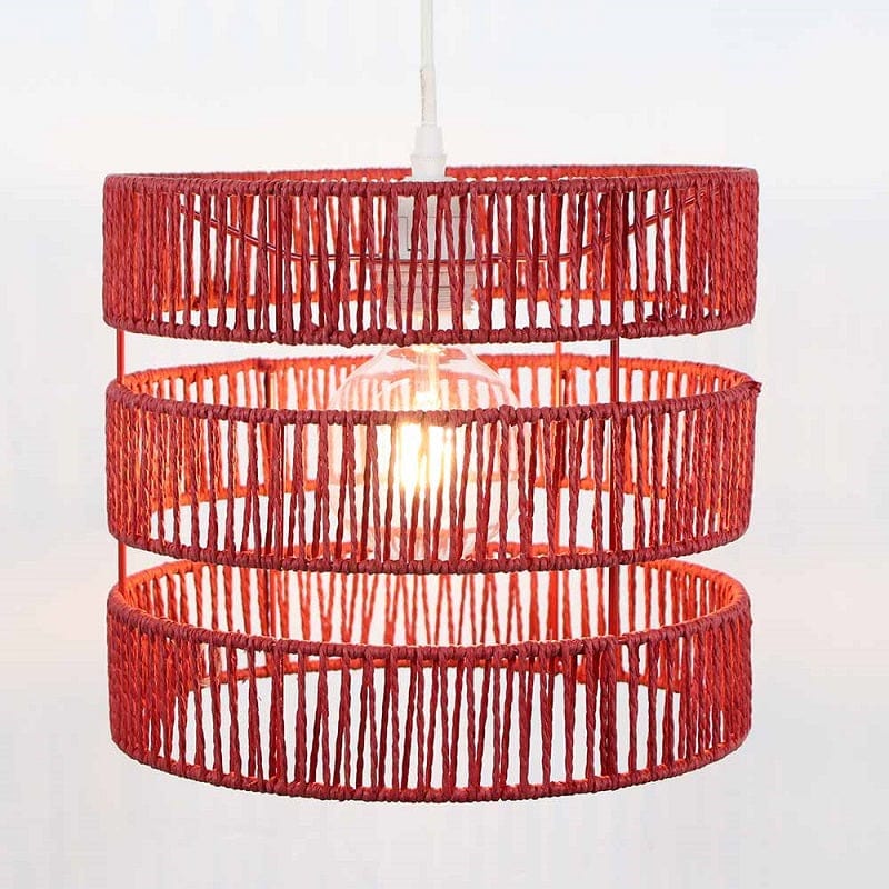 Charlotte Red pendant light - bohemian hanging light — Mafeemushkil.com LLC